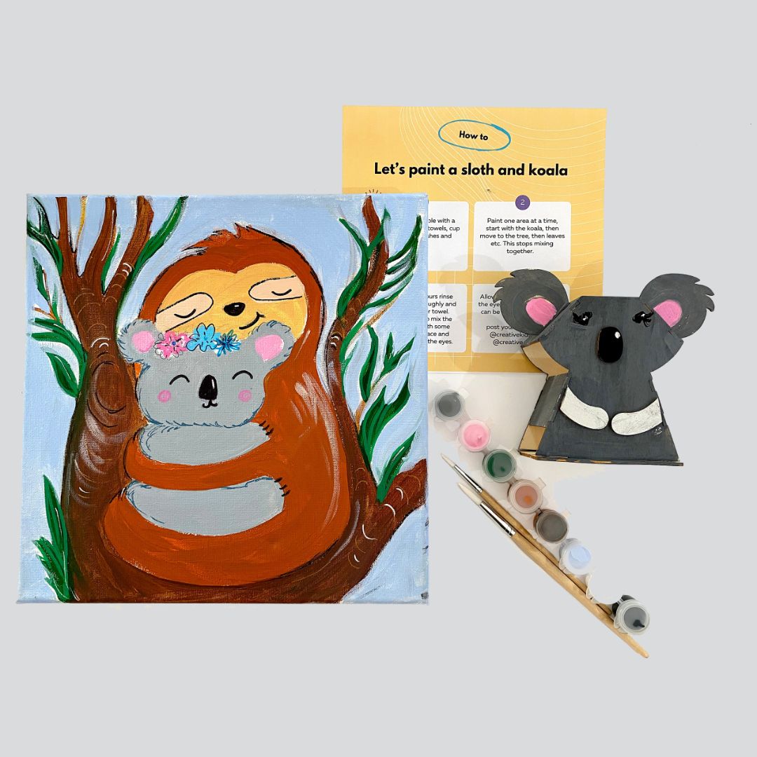 Sloth and Koala Painting Kit – Creative Corner Studio